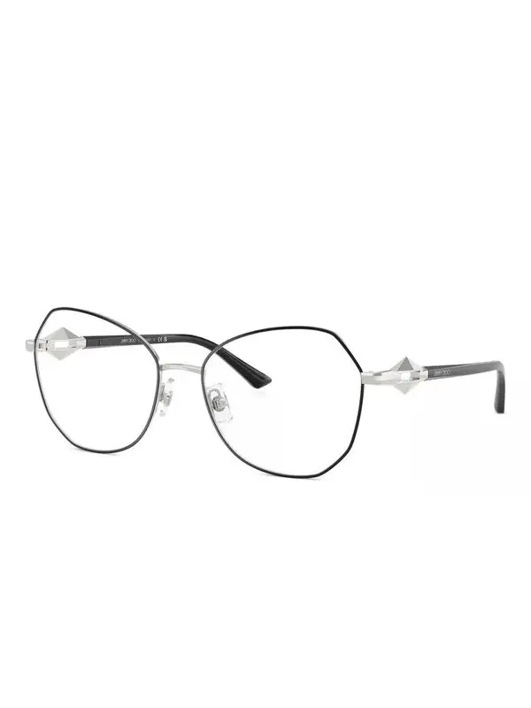 JIMMY CHOO Round-frame Clear-lenses Glasses