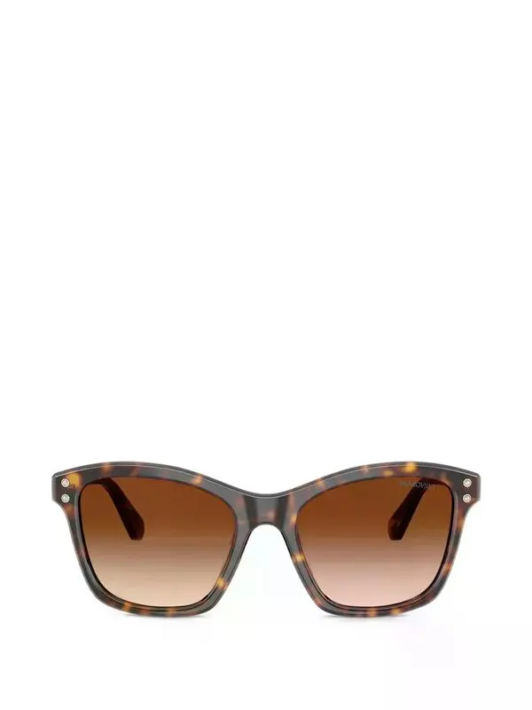SWAROVSKI Geometric Frame Sunglasses - Brown