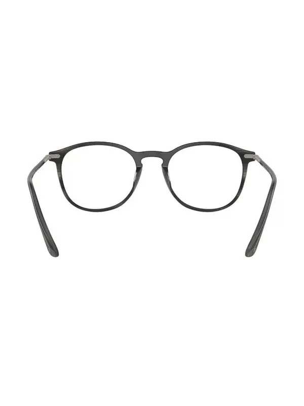 Giorgio Armani Striped Round-frame Glasses