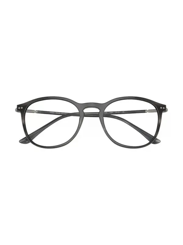 Giorgio Armani Striped Round-frame Glasses