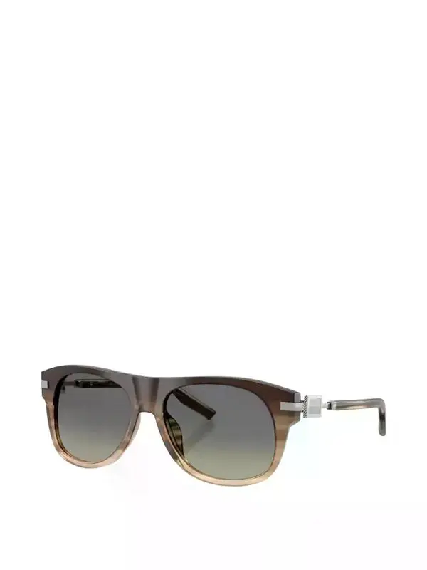 Dolce & Gabbana Striped-detail Sunglasses - Brown