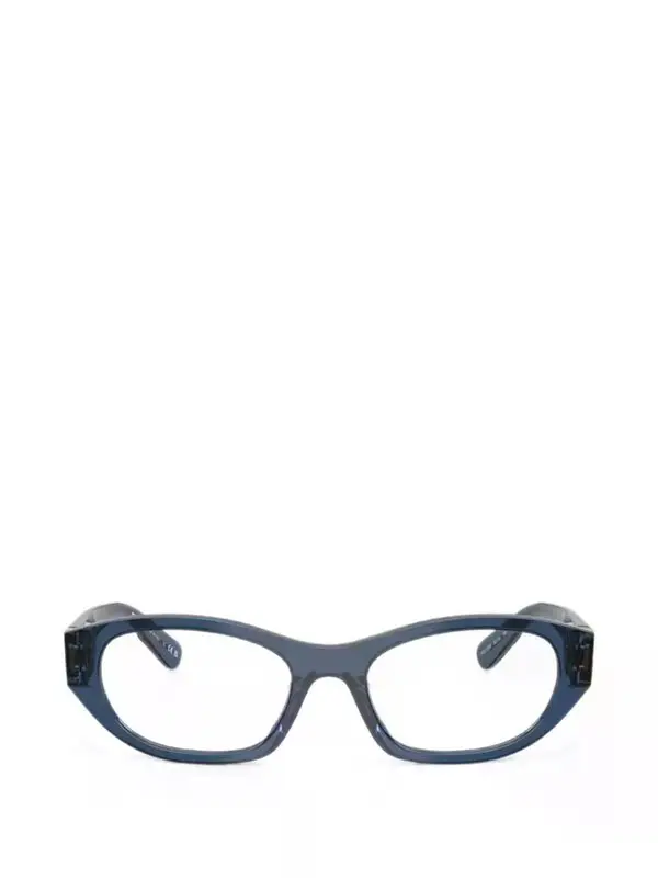 Miu Miu Oval-frame Glasses - Blue