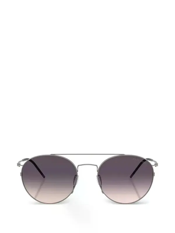 Giorgio Armani Round-frame Double-bridge Sunglasses