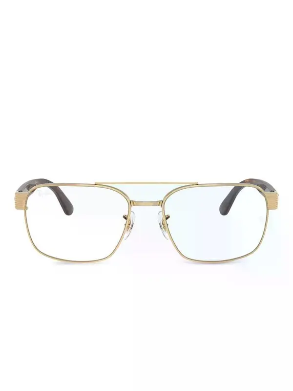 Ray-ban Rx3751v Rectangle Glasses - Brown
