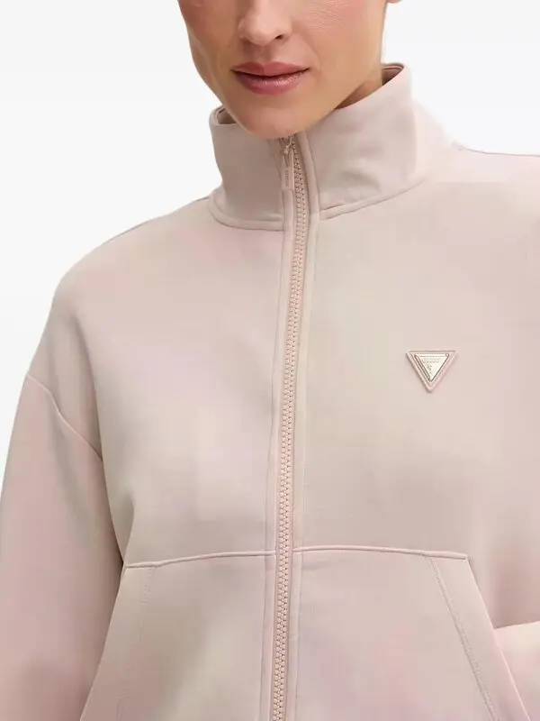 Guess Logo-plaque Zip-up Swetshirt