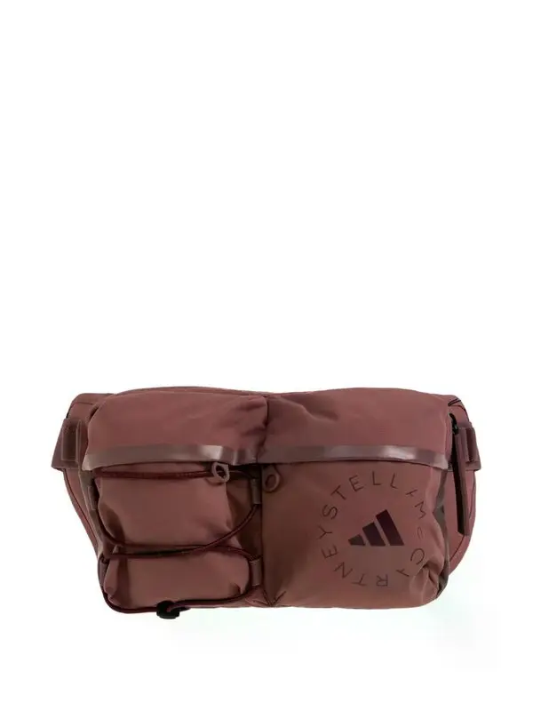 Adidas By Stella McCartney Fanny Pack Logo-print Bungee-cord Belt Bag - Red