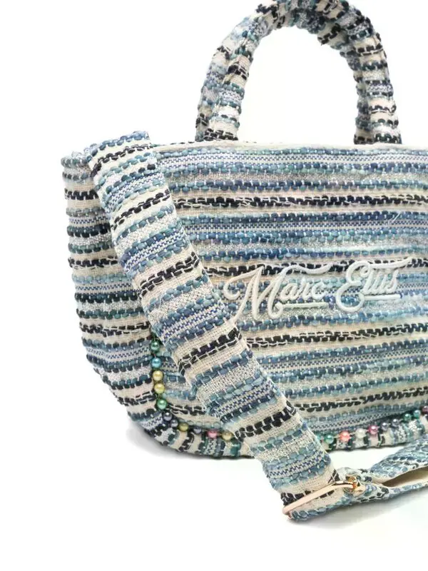 MARC ELLIS Bead-embellished Logo-embroidered Tote Bag