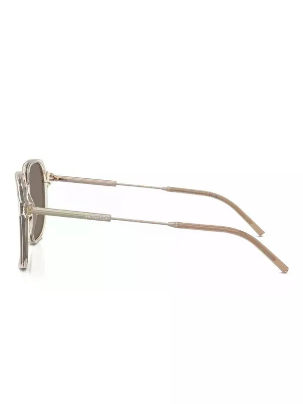 Moncler Square-frame Metal Sunglasses