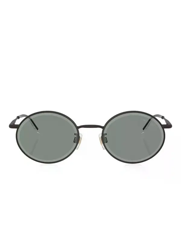 Giorgio Armani Ar6170 Oval-frame Sunglasses - Black