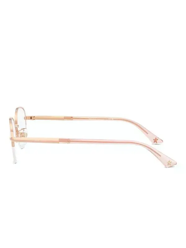 JIMMY CHOO Round-frame Half-rim Glasses