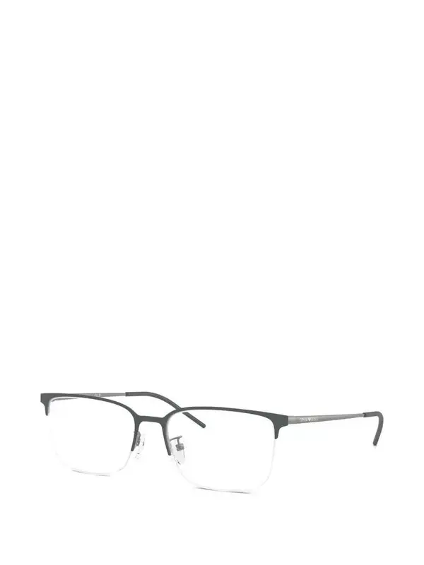 Emporio Armani Rectangle Metal Glasses - Grey