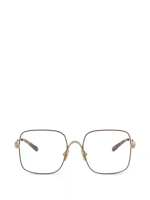 Miu Miu Square Frame Eyeglasses - Brown