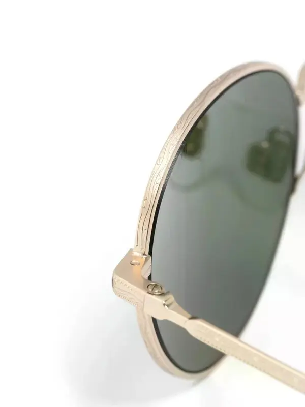 POLO RALPH LAUREN EYEWEAR Logo-engraved Round-frame Sunglasses