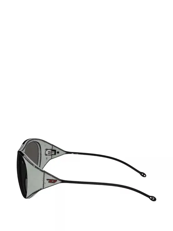 DIESEL® Distressed Geometric-frame Sunglasses
