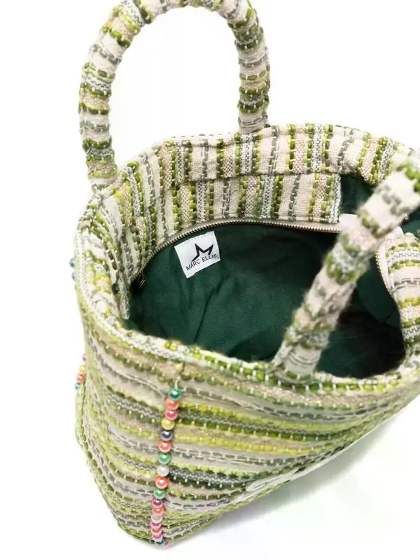 MARC ELLIS Buby S Bead-embellished Striped Tote Bag