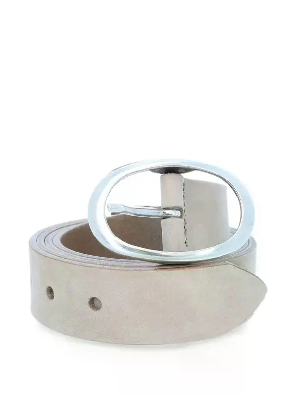 BGM LABEL Oval-buckle Leather Belt