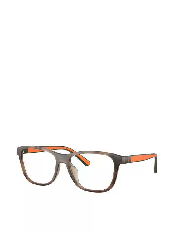 POLO RALPH LAUREN EYEWEAR Tortoiseshell-effect Rectangle-frame Glasses