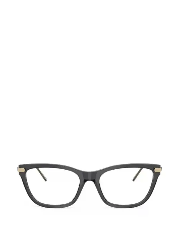 Emporio Armani Logo-plaque Cat-eye Eyeglasses - Grey