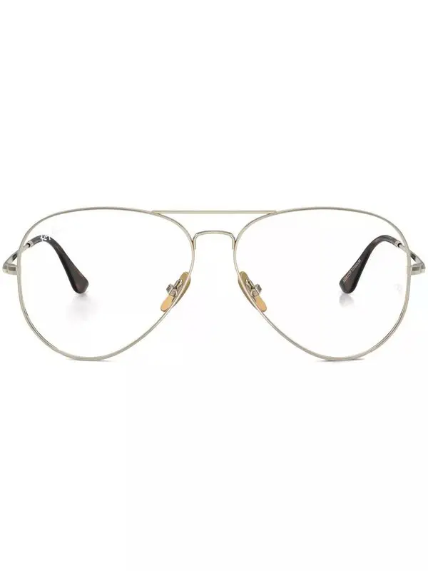 Ray-ban Aviator Pilot-frame Eyeglasses - Gold