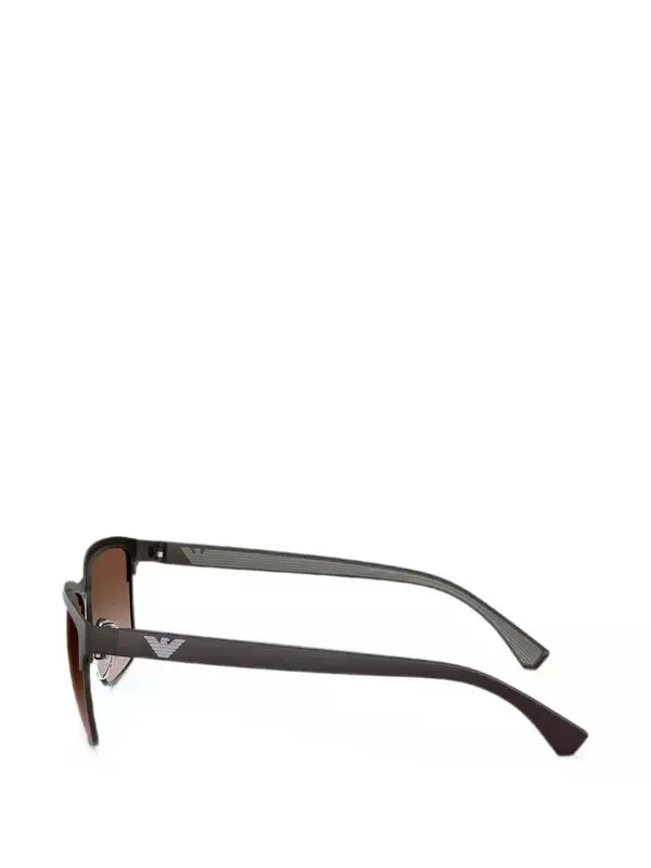 Emporio Armani Logo-plaque Rectangle-frame Sunglasses