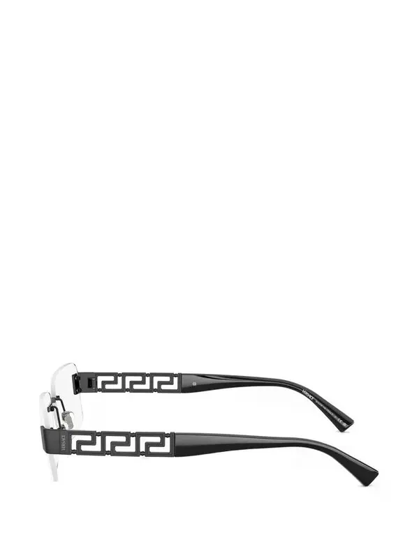 Versace Greca-temples Rimless Glasses