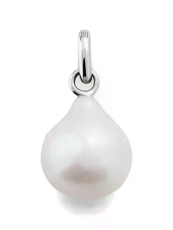 Monica Vinader Small Baroque Pearl Pendant - Silver