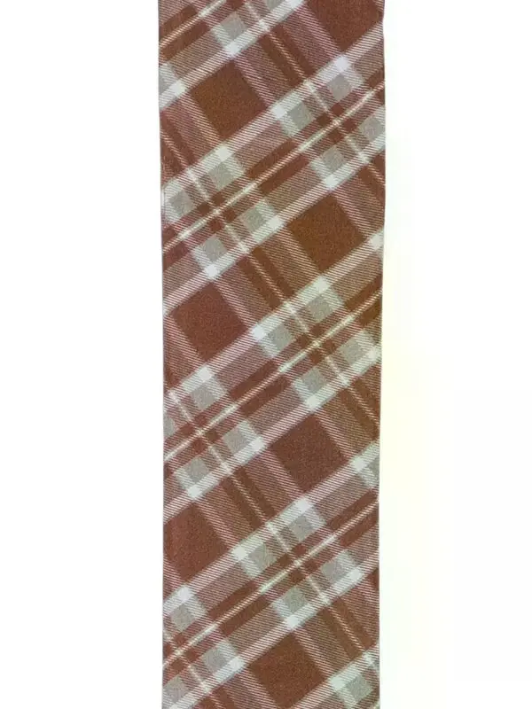 YERSE Check-pattern Silk Scarf