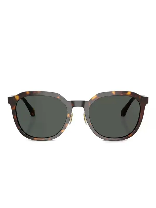 Versace Tortoiseshell Round-frame Sunglasses - Brown