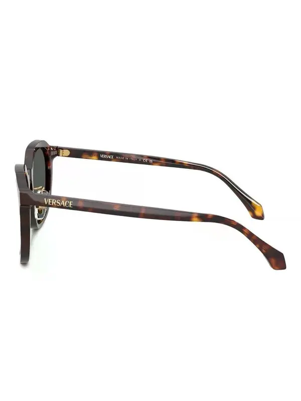 Versace Tortoiseshell Round-frame Sunglasses