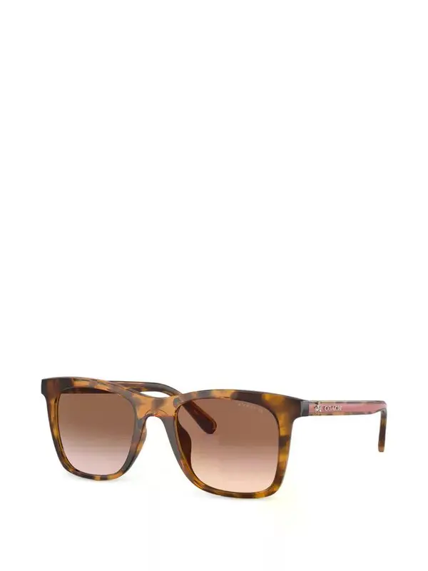 COACH Tortoiseshell-effect Square-frame Sunglasses