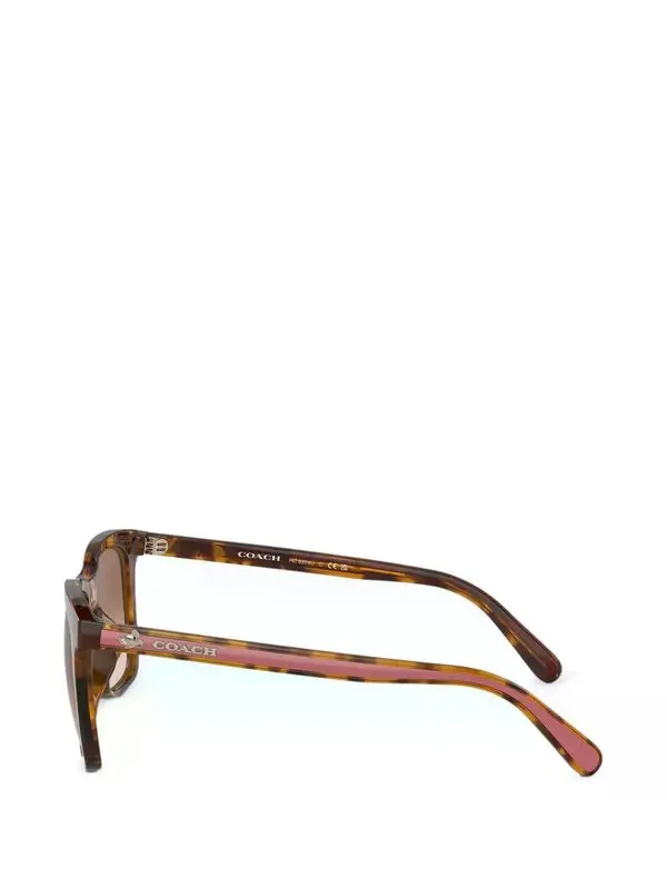 COACH Tortoiseshell-effect Square-frame Sunglasses
