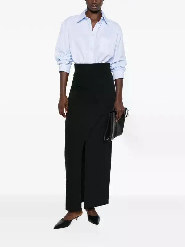 THE ROW Wool Midi Skirt