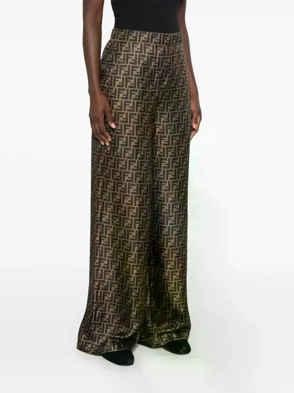 Fendi Ff-monogram Palazzo Pants