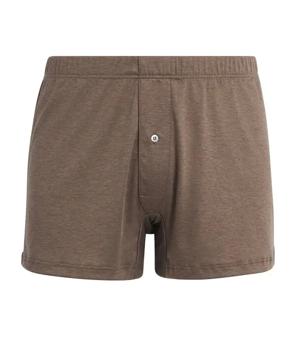 Zimmerli Sea Island Cotton Boxer Shorts - Brown
