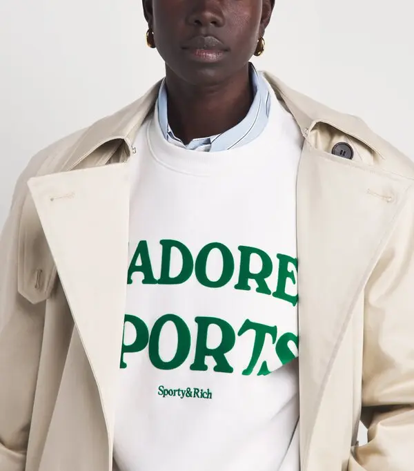 SPORTY & RICH Cotton J’adore Sweatshirt