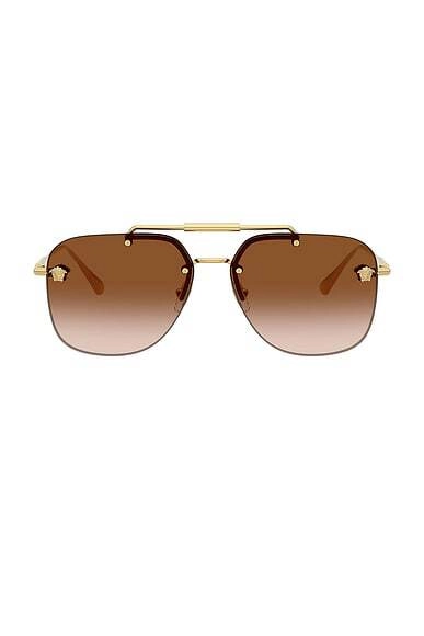 Versace Square Sunglasses - Gold