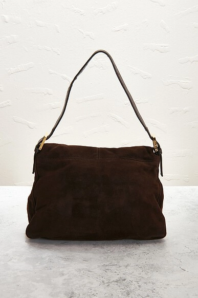 Fendi Vintage Suede Mama Baguette Shoulder Bag
