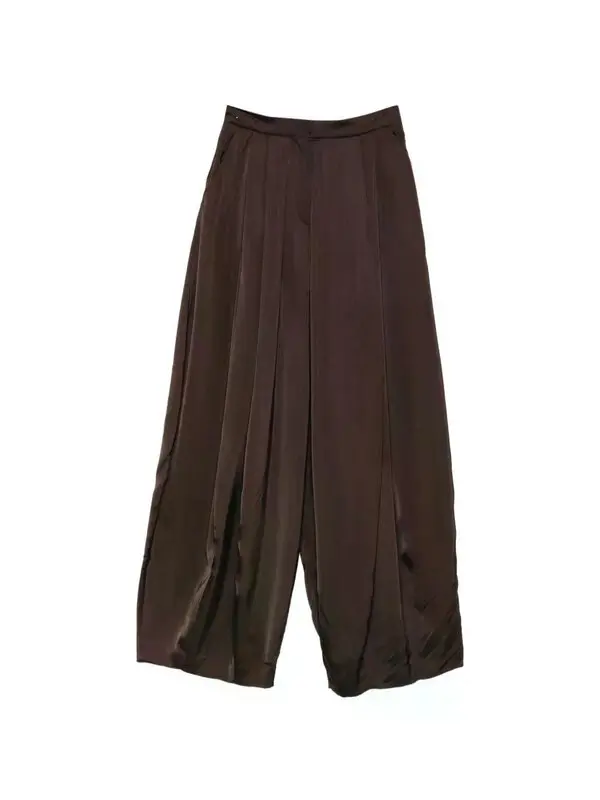 Viktor & Rolf Pleated Concealed-fastening Palazzo Pants
