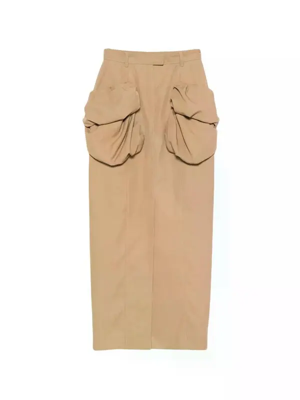 Viktor & Rolf Pleated-pocket Maxi Skirt