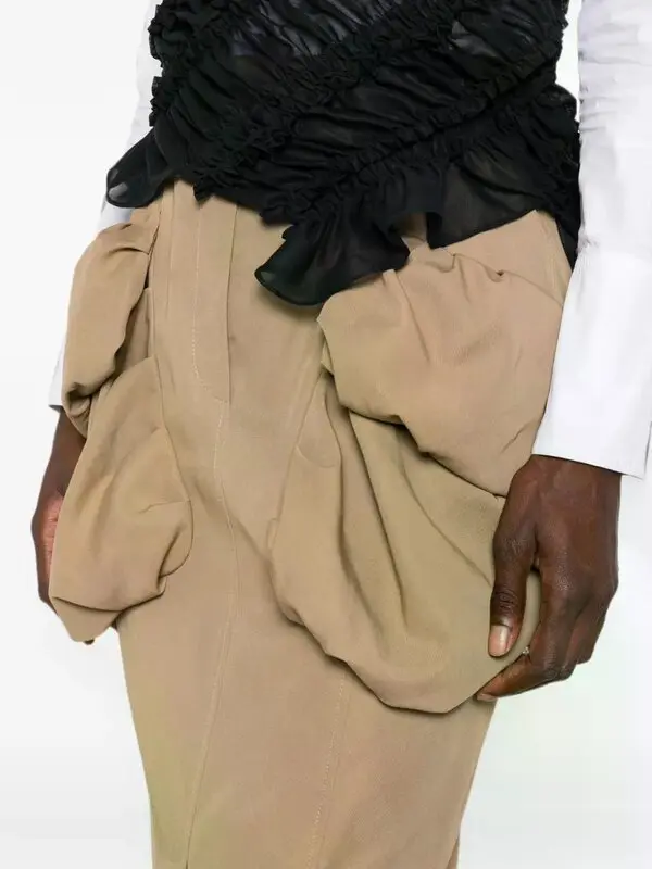 Viktor & Rolf Pleated-pocket Maxi Skirt