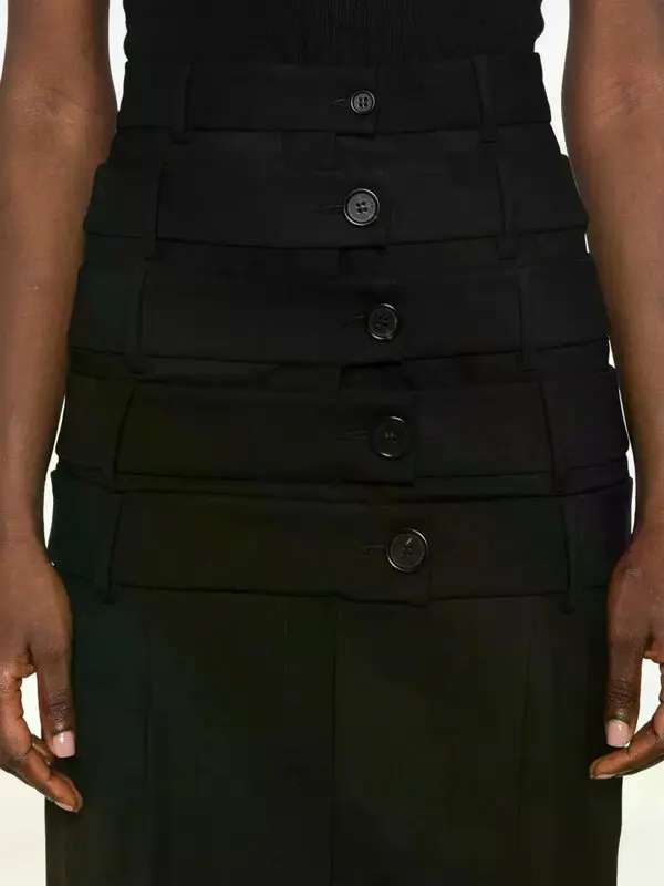 Viktor & Rolf Multi-layered Buttoned Maxi Skirt