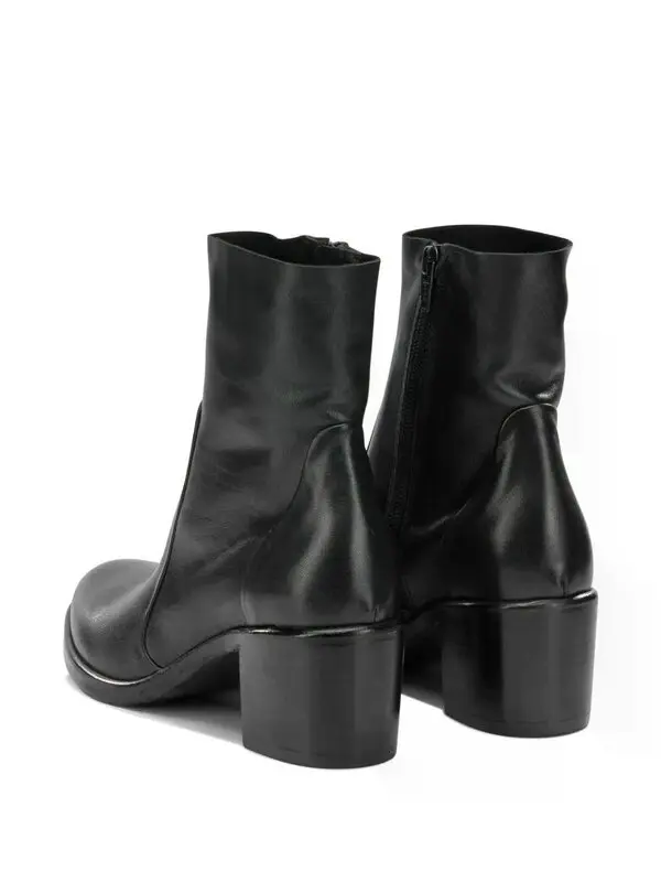 STRATEGIA SHOES Say Leather Ankle Boots - Black