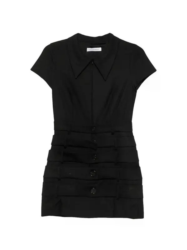 Viktor & Rolf Multi-layer Buttoned Mini Dress