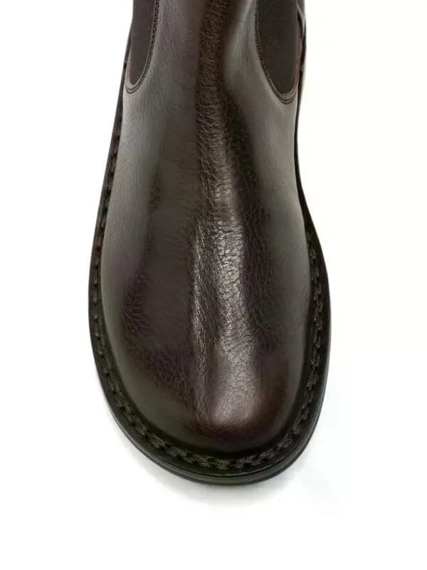 TRIPPEN Quilted-panel Leather Ankle Boots