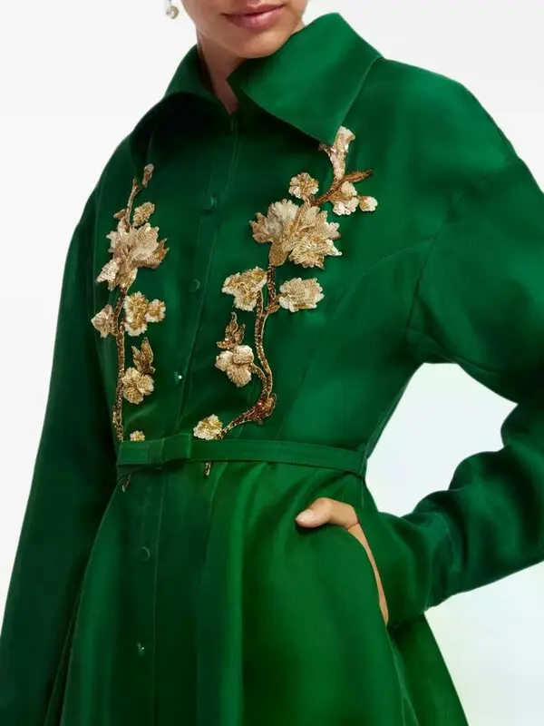 LEO LIN Josephine Floral-embellished Maxi Dress