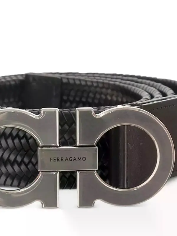 FERRAGAMO Gancini Woven Belt