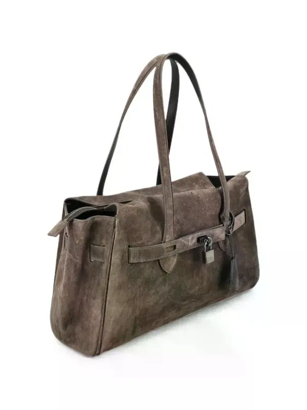 Brunello Cucinelli Padlock-detail Suede Tote Bag