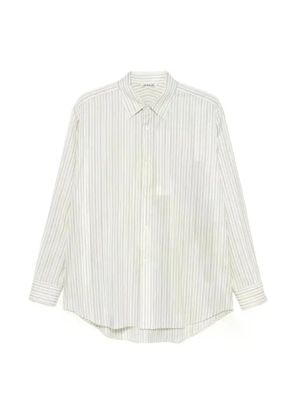 Auralee Striped Long-sleeve Shirt