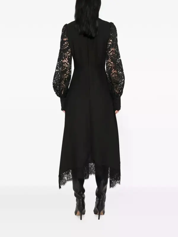 ERMANNO FIRENZE Lace-panelled Asymmetric Dress