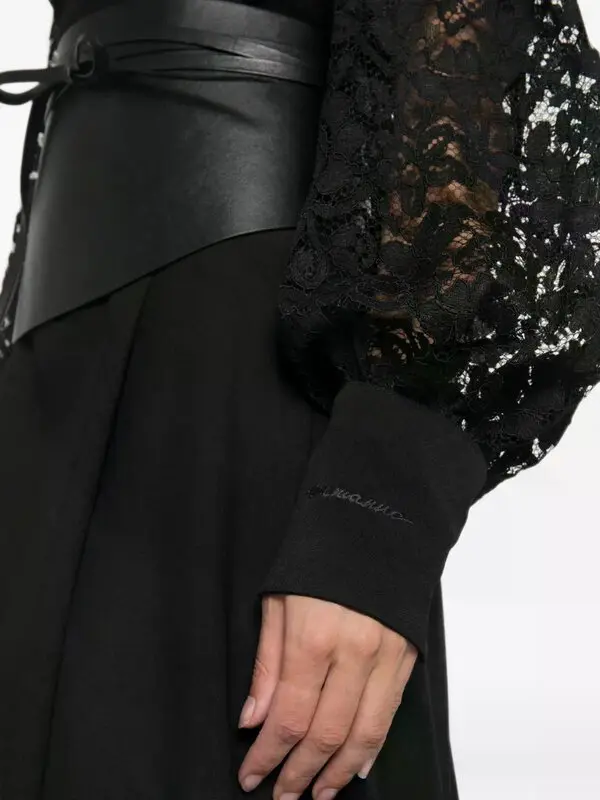 ERMANNO FIRENZE Lace-panelled Asymmetric Dress